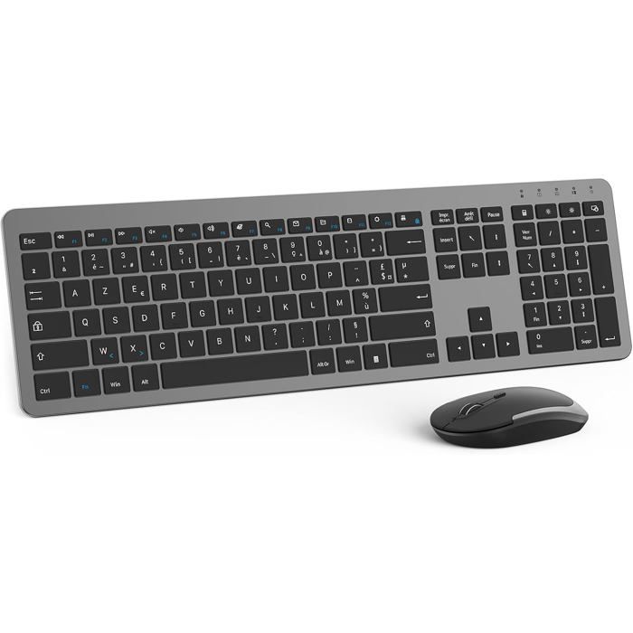 Ensemble Clavier Et Souris Sans Fil Silencieux, Clavier Ultra-Fin ...