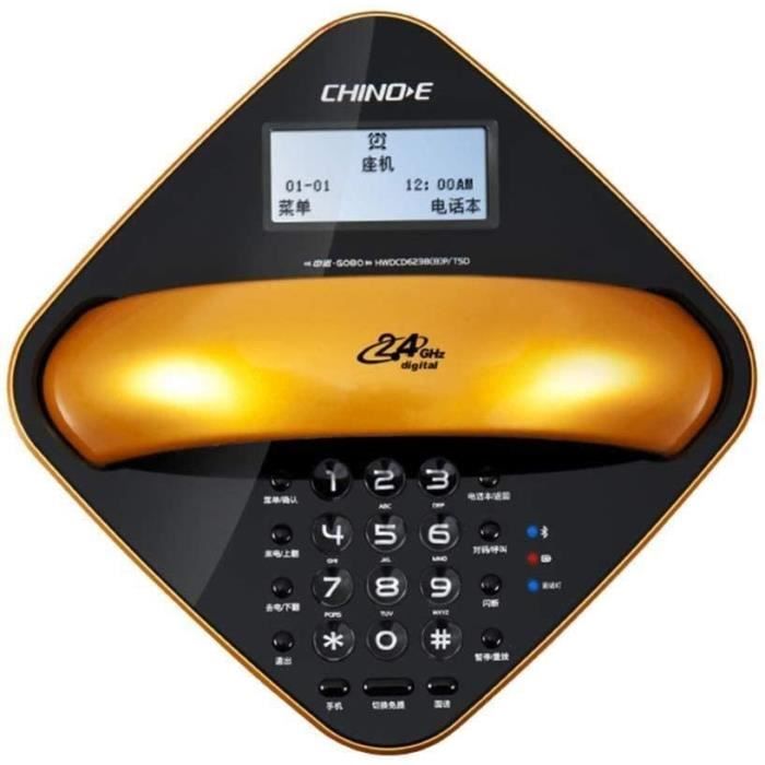 Téléphone sans Fil Téléphone-Bureau Domicile Bluetooth Fixe Fixe Mains ...