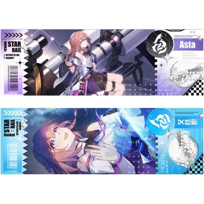 Honkai Star Rail Ticket Marque Page Cool Anime Merch Laser Marque-Page ...