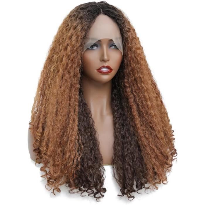 20 Pouces Perruque Afro Lace Front Cheveux Crépu Perruque Afro ...