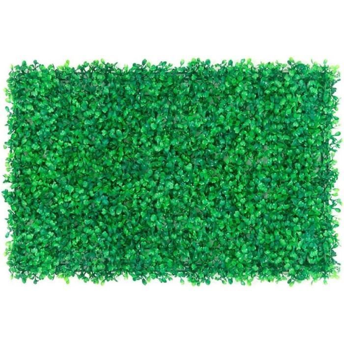 Haie Artificielle Plante Verte, 40x60cm Panneaux artificiels de haie de ...