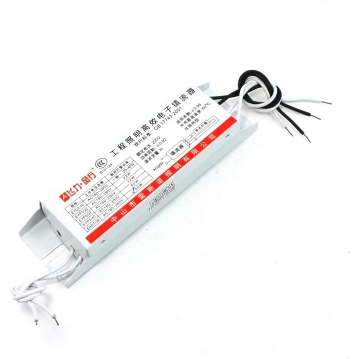 55W ballast de lampe fluorescente en métal blanc AC180V-220V pour tube ...
