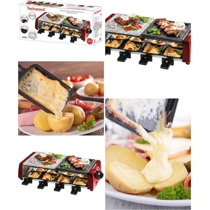 APPAREIL A Raclette Grill Et Pierre de Cuisson pour 8 personnes ...