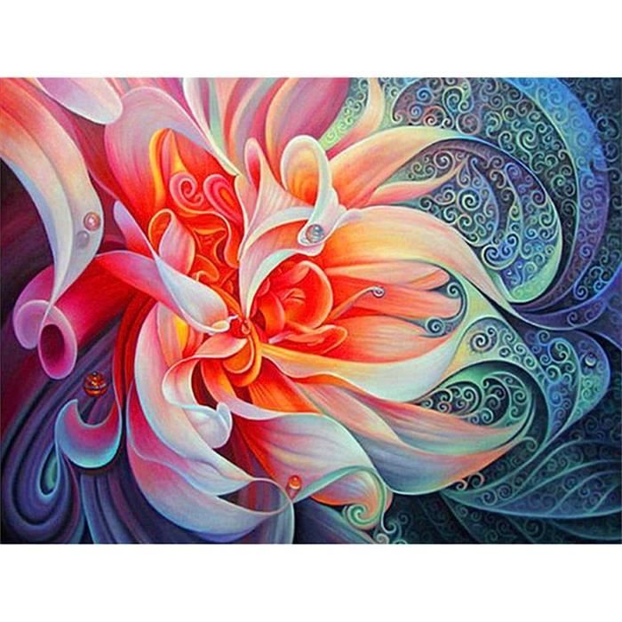 Diamond Painting Fleur,Broderie Diamant Kit Complet,5D Peinture Diamant ...