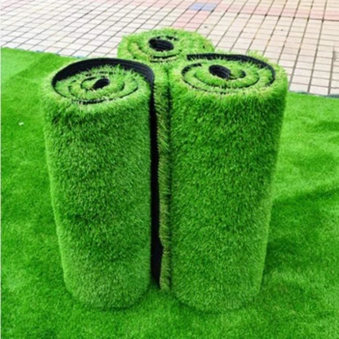 GAZON ARTIFICIEL WEWE Tapis d'herbe Artificielle,10mm Tapis De Gazon Épaissir avec Trous De ...