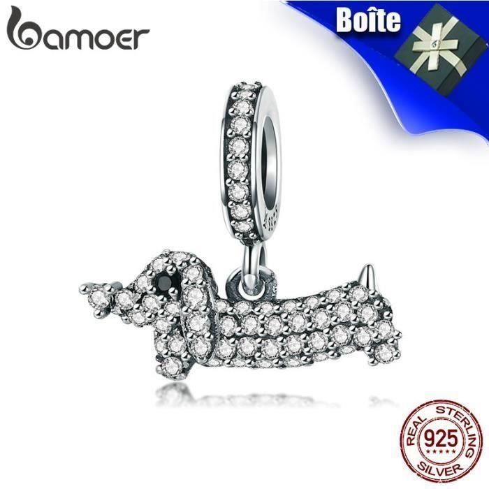 BO Teckel Pendantif Charm pour Pandora Bracelets Bijoux Femme Sterling ...