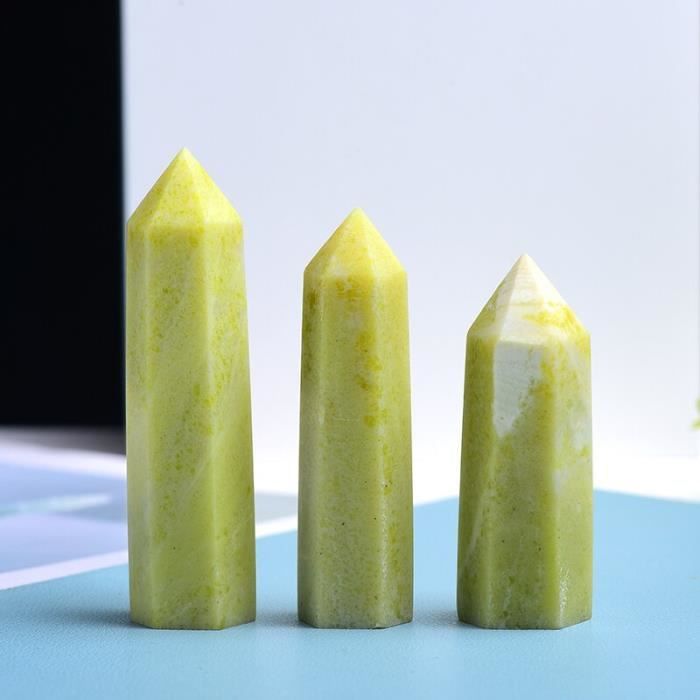 Pierre,Barre hexagonale en cristal 100% naturel, pointe de cristal ...