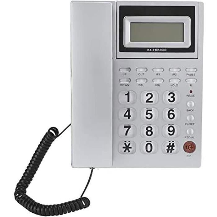 Téléphone Fixe De La Chaîne Fixe ,Kx-T1055Cid Pour L'Hôtel Office Home Business Téléphone Wired ...