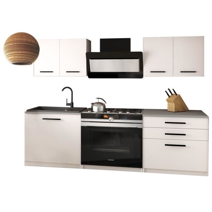 TWISTERO - Cuisine complète L120 cm - Cuisine droite 4 pcs - Plan de ...