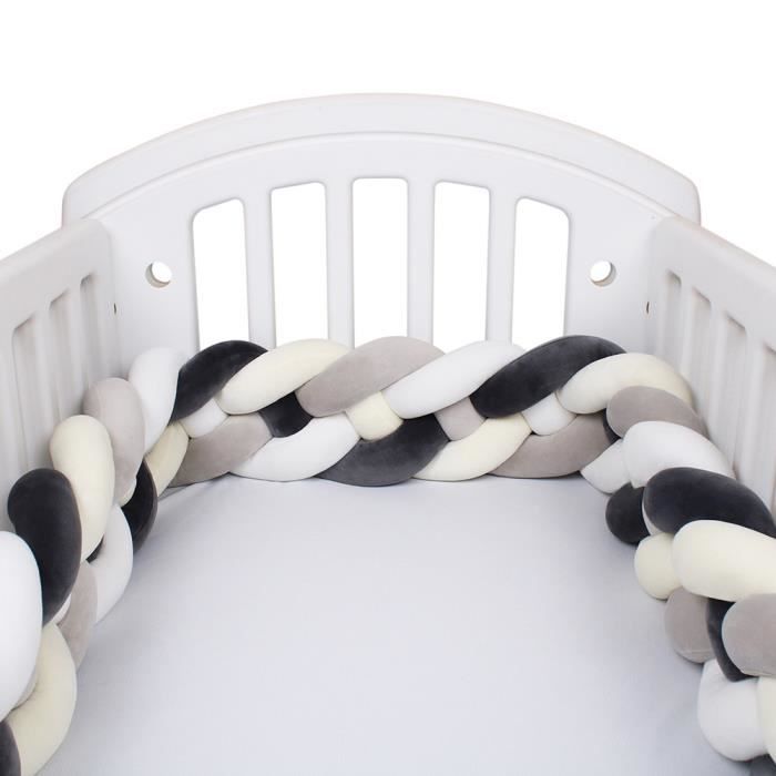 Tour de Lit Bebe Coussin Serpent Velours Berceau Pare-chocs Tresse Bebe ...