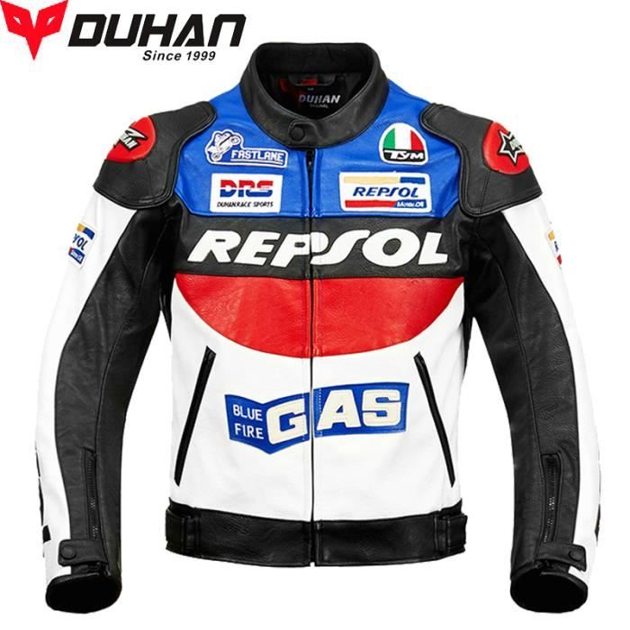 Duhan moto équitation pu cuir moto blouson Riding Protection gear ...