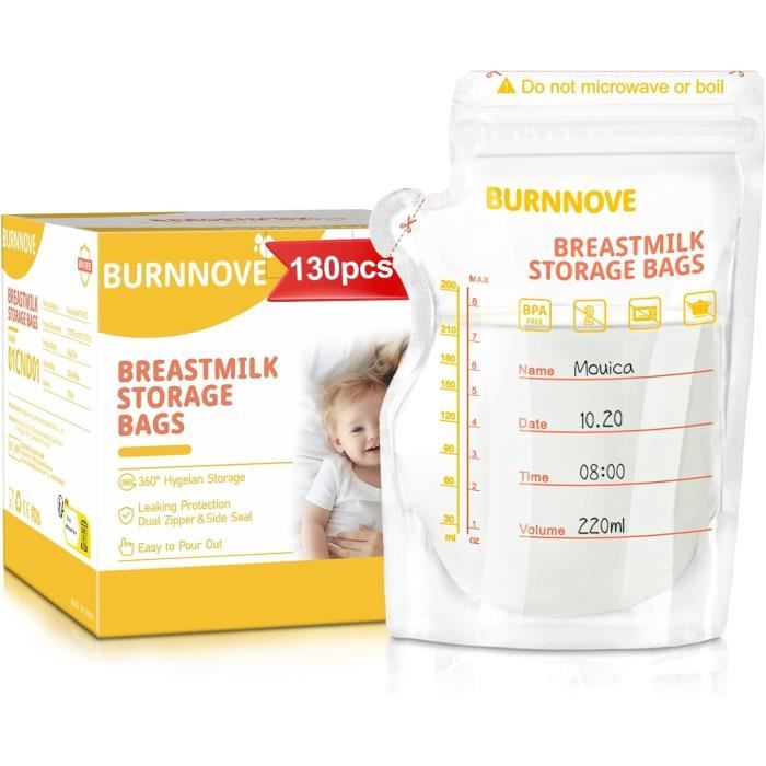 Sachet Conservation Lait Maternelle 250Ml Lot De 130 Sac Congelation ...
