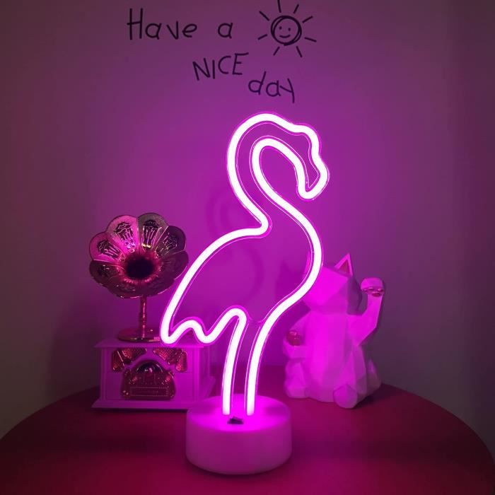Flamingo Neon Light Neon Signs Neon Night Light Décoration Murale Usb ...