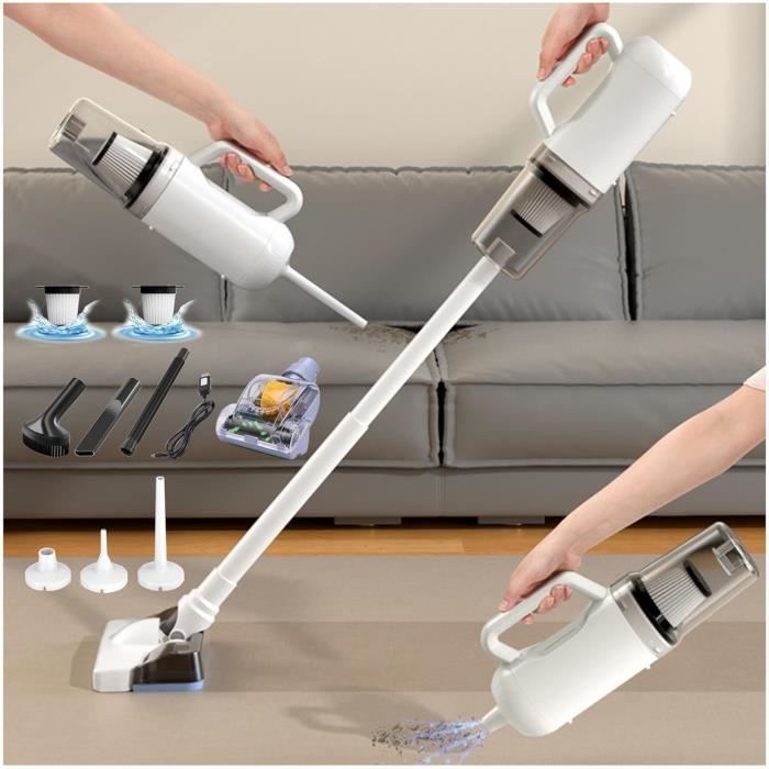 Schiuma Aspirateur Balai Laveur Sans Fil 5 En 1 Compact - Léger, 35Min ...