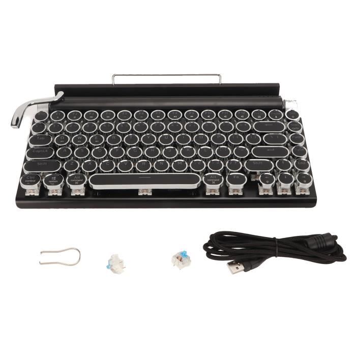 Shipenophy Clavier mécanique de machine à écrire Clavier de machine à ...
