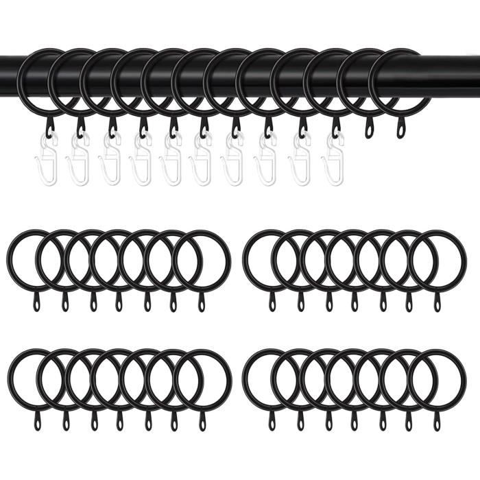 Anneaux De Rideaux, 40 Anneaux De Rideaux En Métal, Anneaux Rideaux ...