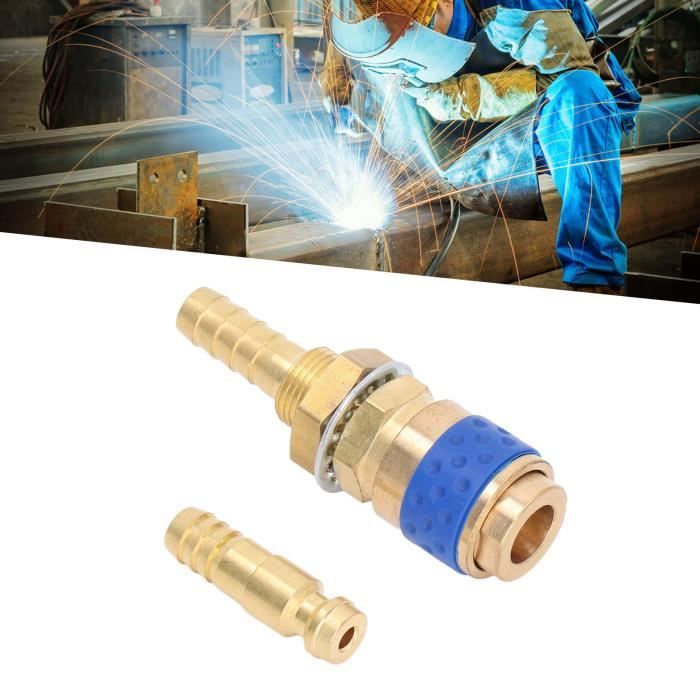 VBESTLIFE kit de raccord à coupleur rapide (Bleu)Adaptateur De Torche MIG TIG Adaptateur De ...
