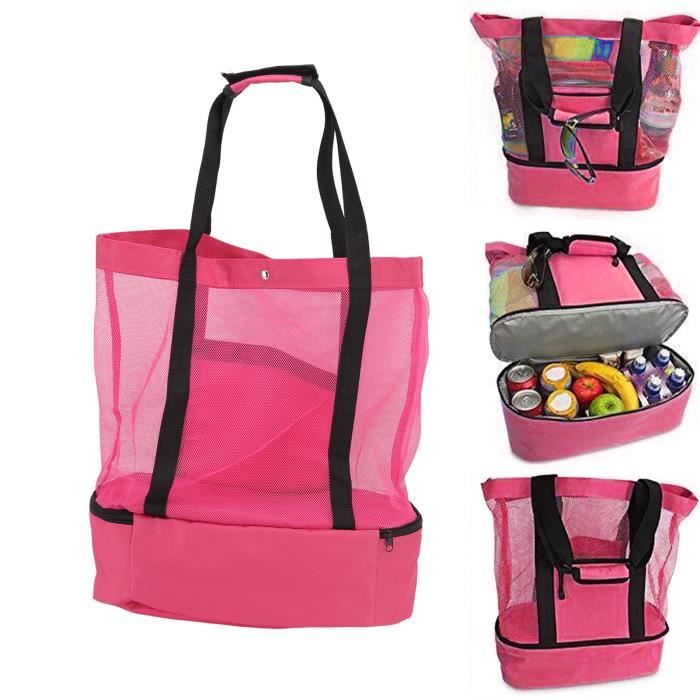 RUIDA Sac de plage en filet Sac de plage en maille multifonction design ...