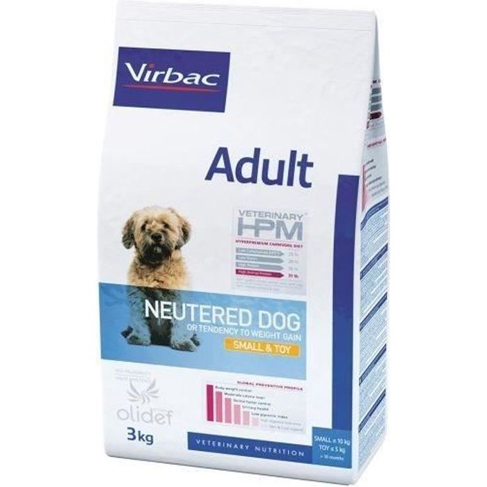 Croquettes pour chien stérilisé Virbac Veterinary hpm Neutered Chien ...