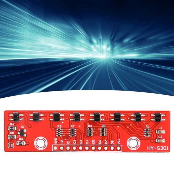 YOSOO Module de détection 8 bits Capteur de Détection de Module de Suivi 8 Bits Détecteur de ...
