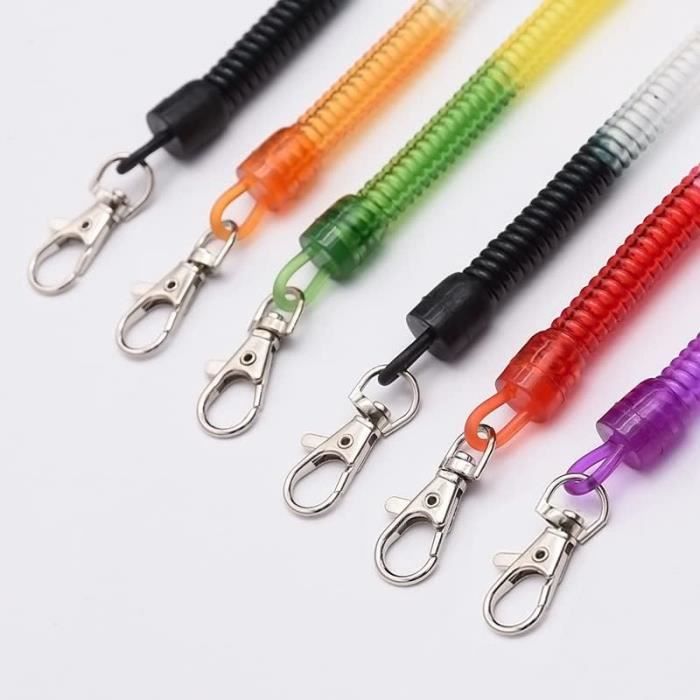 Porte Clef Retractable, 8 Pcs Coloré Attache Porte Clé Extensible ...