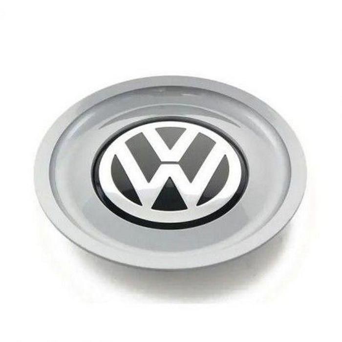 Jxc - 4x Caches Moyeux Centre Roue 76mm VW noir Logo pour Volkswagen ...