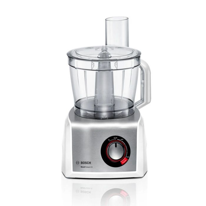 Robot de cuisine Bosch Multitalent 8 - 1250W - 3.9L - Accessoires polyvalents - Blanc et Acier ...