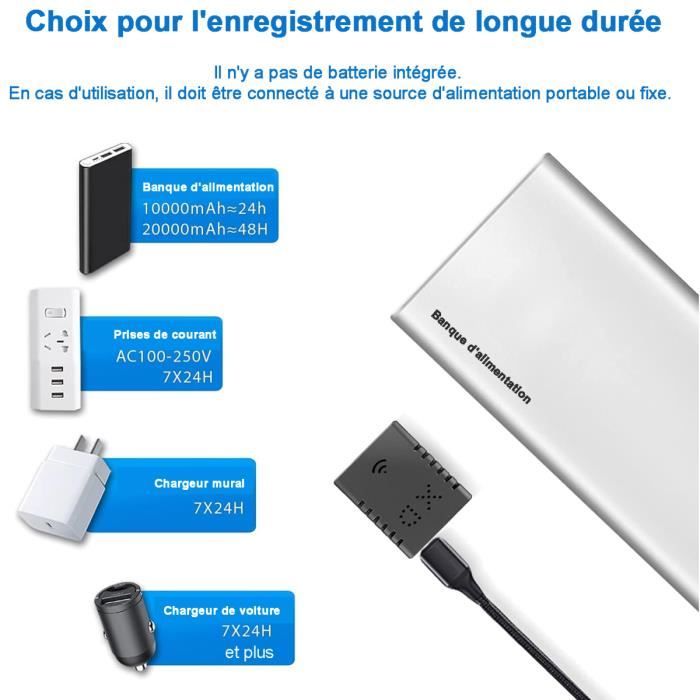 Mini Caméra Espion - JORMFTTE - Full HD 1080P - Compacte - Intérieure ...