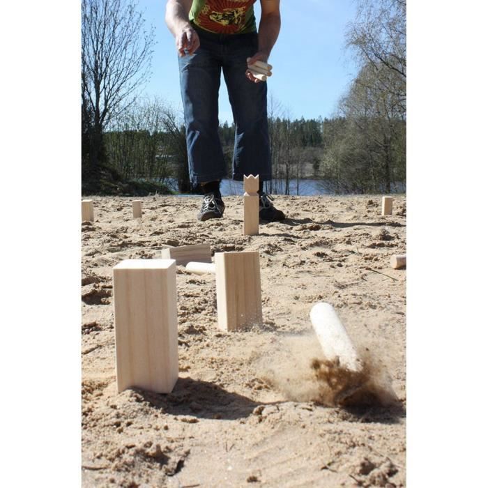 Jeu de quilles en bois TACTIC - Kubb - Extérieur - Mixte - Marron clair - Cdiscount Jeux - Jouets