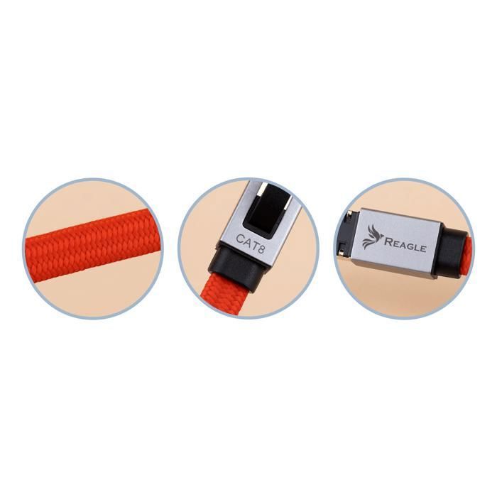 Reagle Network Cable 1.5M LAN ETHERNET RJ45 Cat8 40Gbps 2000Mhz Cable ...