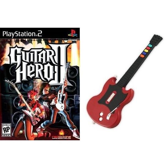 GUITAR HERO II + GUITARE / PS2 - Cdiscount Jeux vidéo