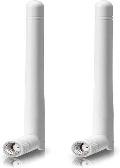 Antenne Wifi Caméra Blanc Bi-Bande 2.4Ghz 5Ghz 5.8Ghz 3Dbi Mimo Rp-Sma Mâle Pour Caméra Sécurité ...