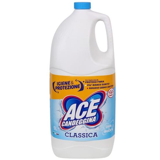 ACE CLASSIC Eau de Javel, détachant liquide 5 L - Cdiscount Electroménager