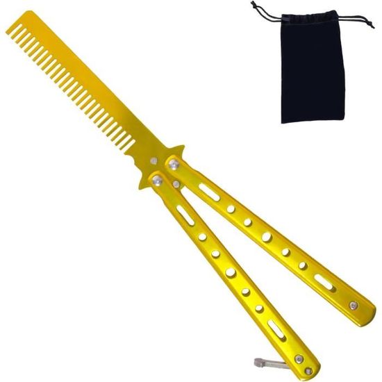 Butterfly Comb Multifonctionnel Peigne Entraînement Pliable, Peigne Rotatif Papillon Pratique ...