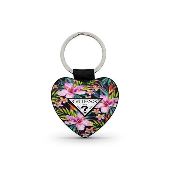 Porte-Clés GUESS Simili Cuir Forme Coeur 5x5 CM Double Face Neuf sous ...