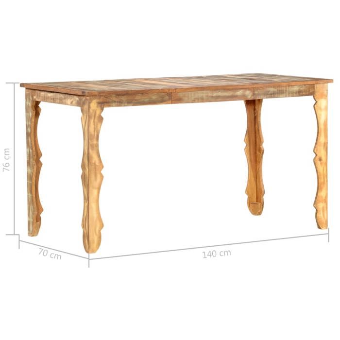Bon marché * Table à manger - JILL'S Table cuisine - 140x70x76cm Bois ...