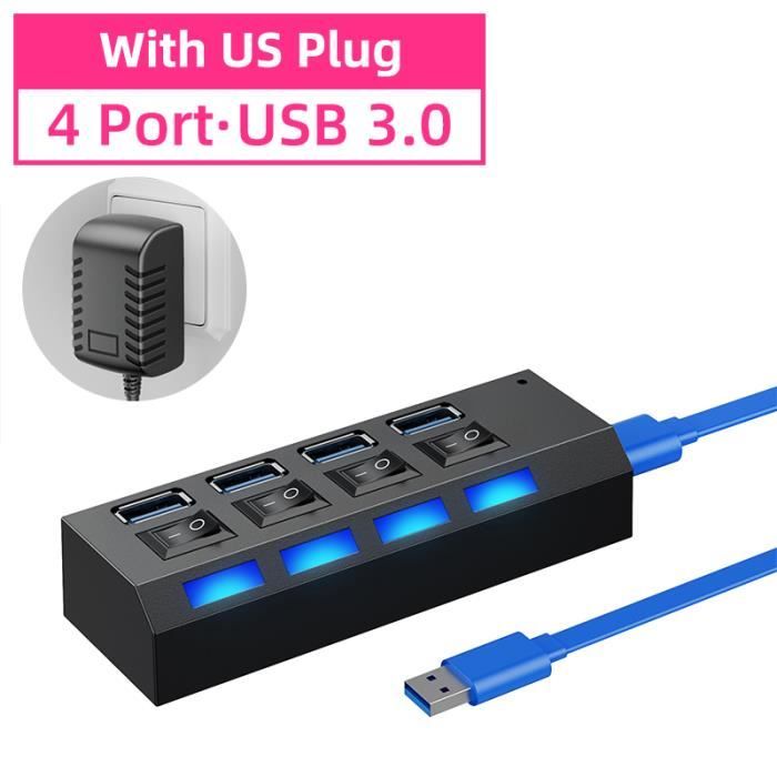 Port3.0 avec les États-Unis - Hub Usb 3 0 Hub Usb Répartiteur Plusieurs ...
