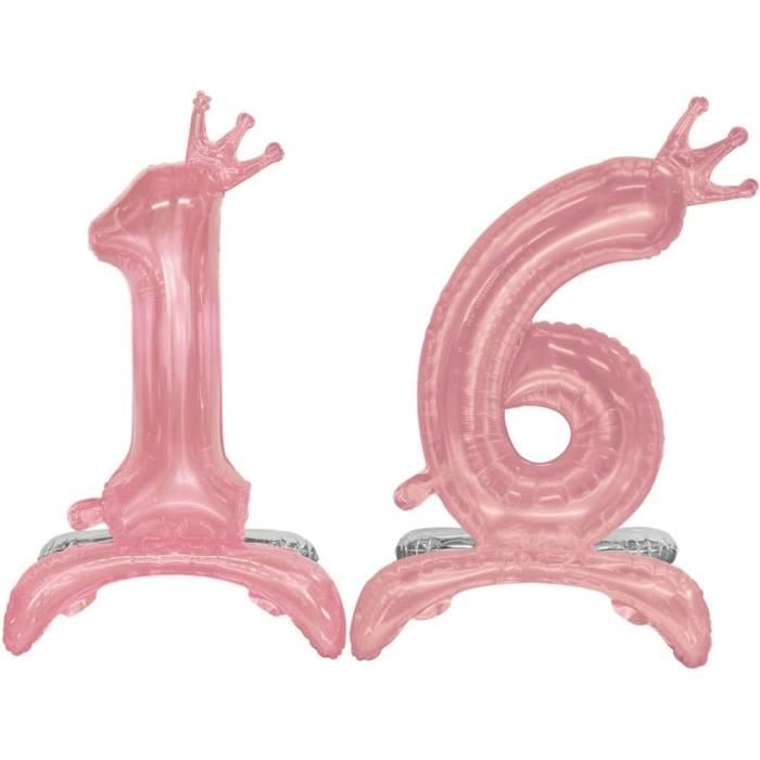 Ballon 16 Ans Rouge Cristal Xl Debout - Ballon Anniversaire 16 Ans ...