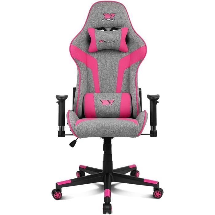 Chair DR90 -DR90GP - Cha de Jeu Professionnelle, Tissu, accoudoirs rembourrés 2D, Base en Nylon ...