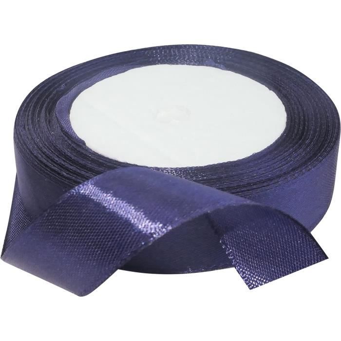 Ruban satin décoratif brillant fin -20mmx22mètres Bleu nuit - projets ...