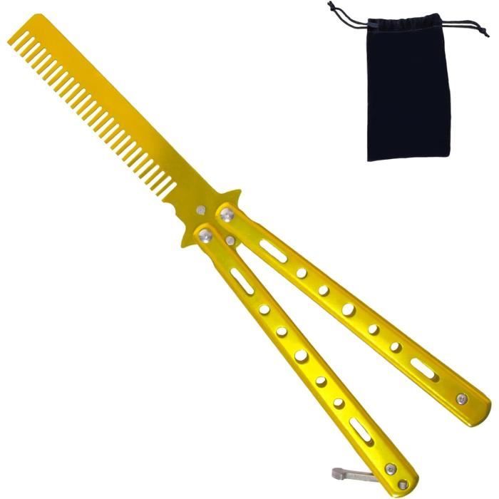 Butterfly Comb Multifonctionnel Peigne Entraînement Pliable, Peigne Rotatif Papillon Pratique ...