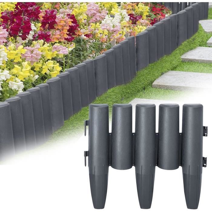 LARS360 Bordure De Pelouse 11,2 M - Aspect Bois - Bordure De Jardin ...