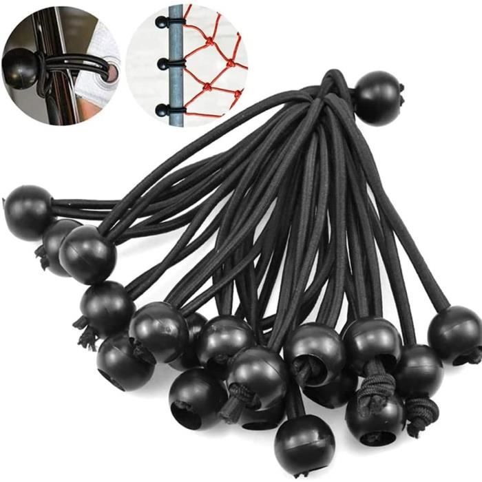 Tendeurs Caoutchouc avec Boule, 30 Pièces Tendeur Elastique Noir ...