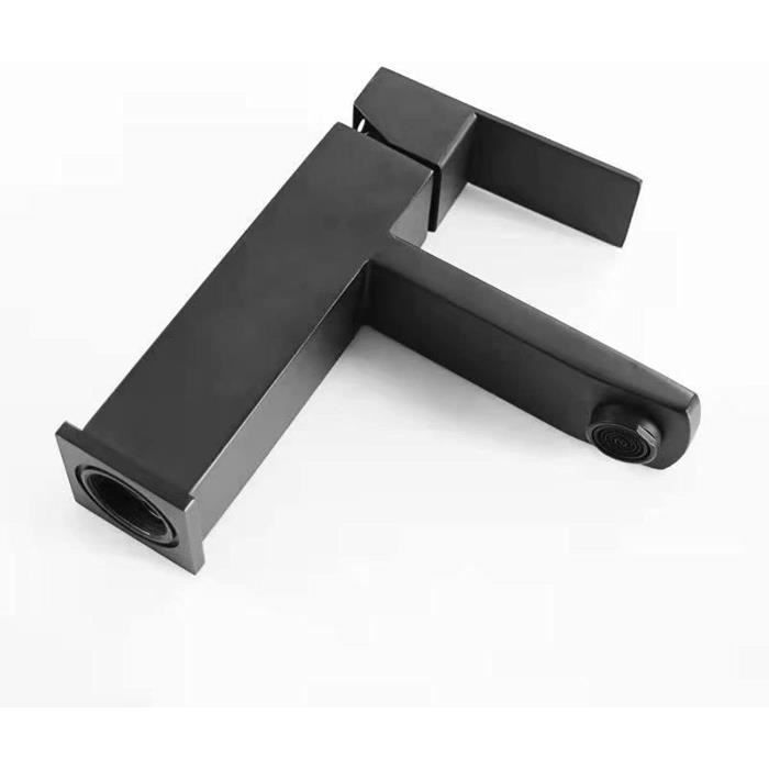 Robinet Cuisine "Robinet De Lavabo Carré Noir En Acier Inoxydable 304 ...