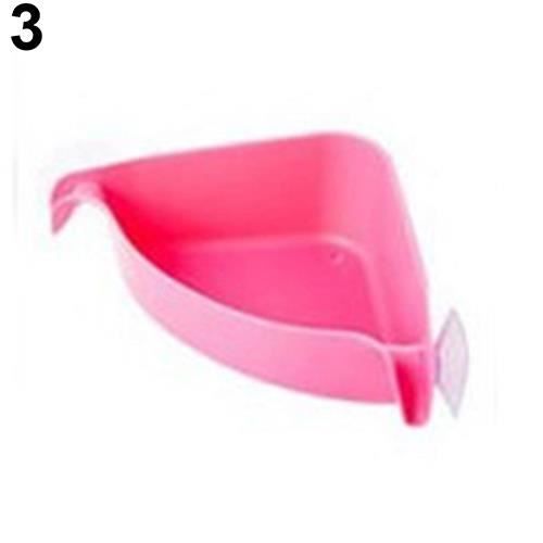 Triangle Double Sucker Wall Corner Shelf Rack Bathroom Kitchen Storage ...