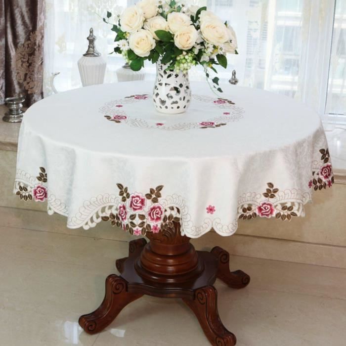 Brodé Nappes,Jacquard Rond Table Basse Couverture Soie Rectangle Ovale ...