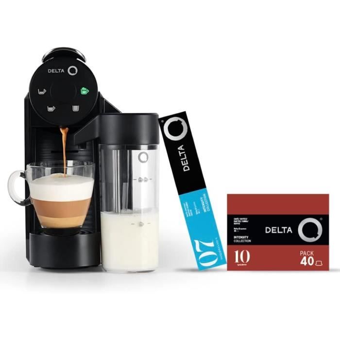 Delta Q Cafetière à capsules Mini MilkQool Couleur noire - 20 bars de ...