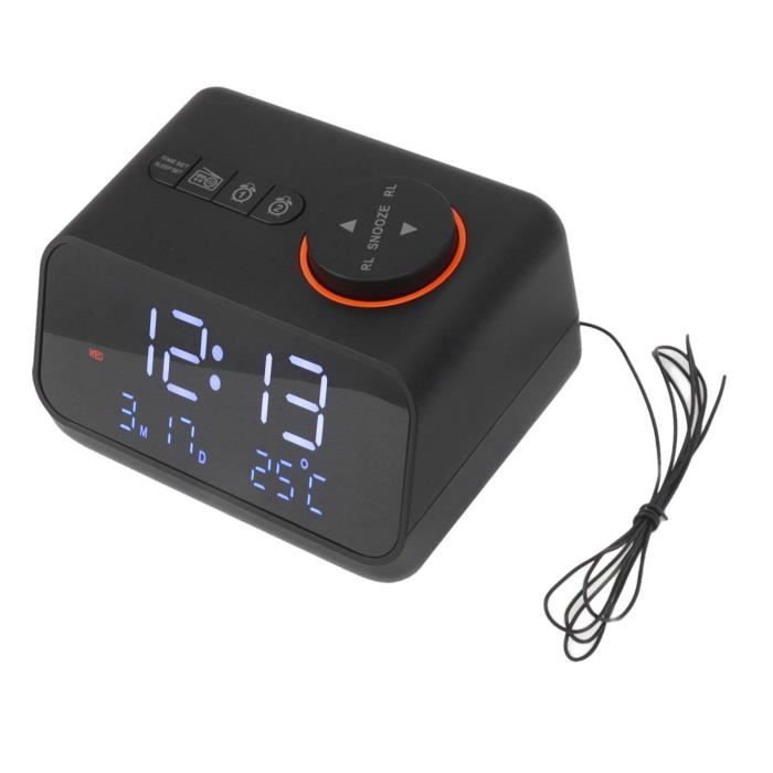 Fangming-Réveil électrique LED Radio-réveil LED Réveil numérique avec ...