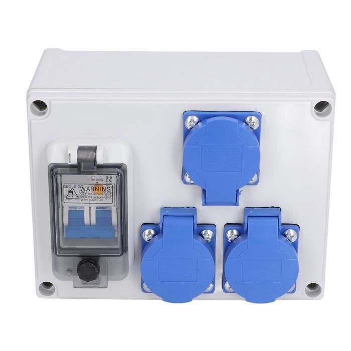 Prise murale double - EJ.LIFE - SGKJ-2C - 200-250V 40A 1P+N - Coque ABS ...