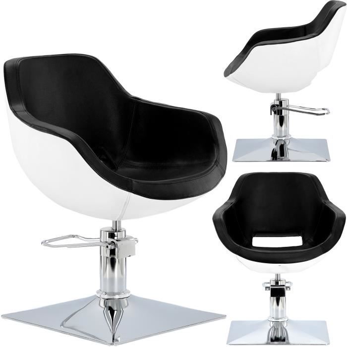 Chaise de coiffure Laura pivotante hydraulique pour barbier et salon de ...